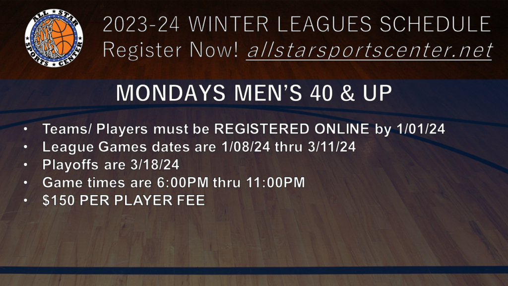WINTER LEAGUES – ALL STAR SPORTS CENTER
